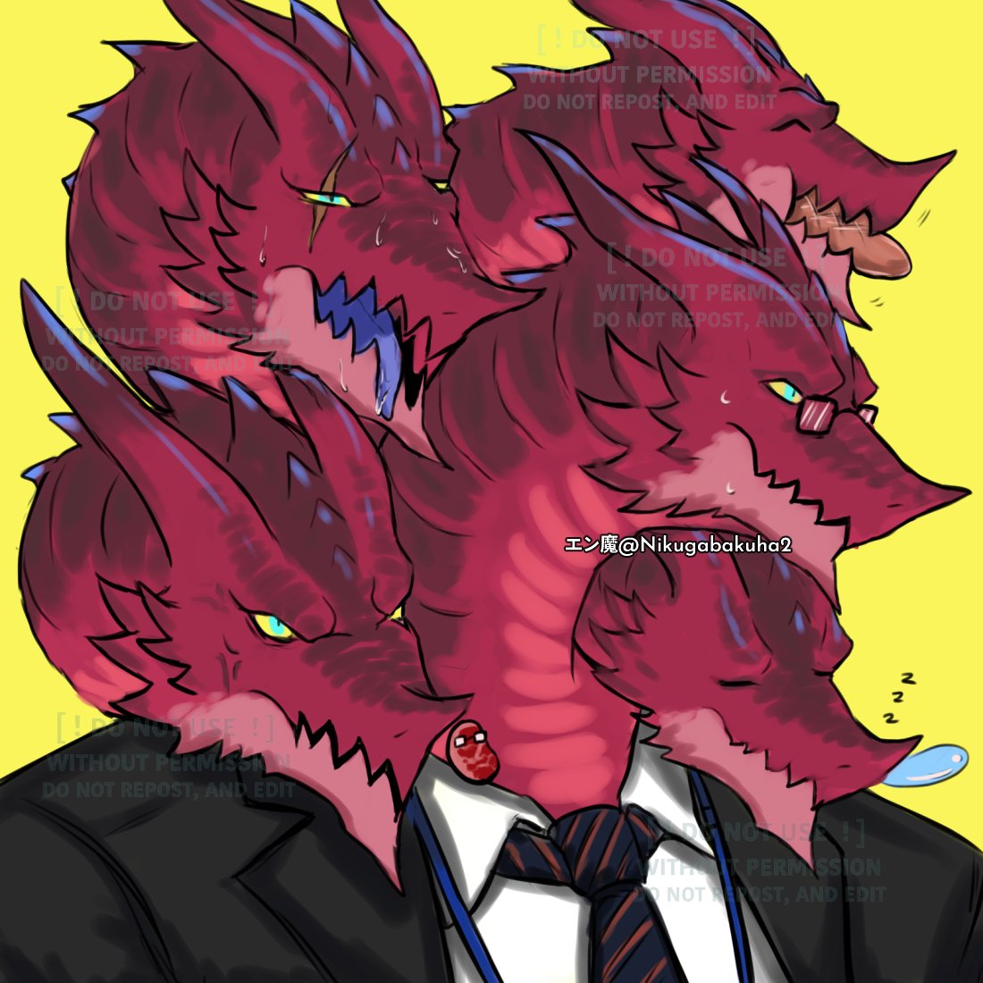 エン魔(人外) on Twitter: "[ o c ] redraw-ish of an old oc that I made years ago unnamed hydra ...