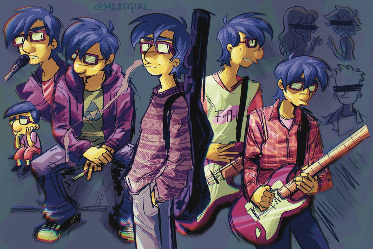 「i miss drawing college midwest emo milho」|giri meatのイラスト