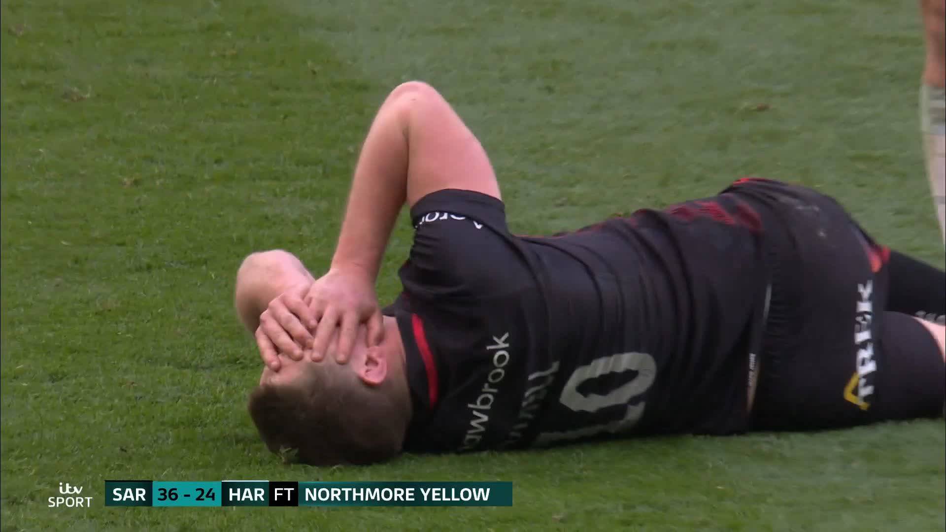 ITV Rugby on Twitter: "🟨 Luke Northmore received a yellow for this stray arm on Owen Farrell 🤔 ...