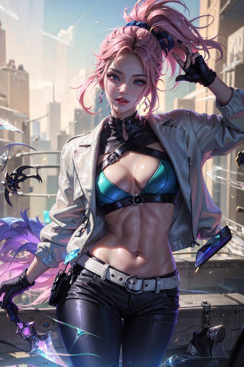 Kroo-The AI Crafter on Twitter: "KDA Akali. Pink hair is the best, i think :V. (no longer afraid ...