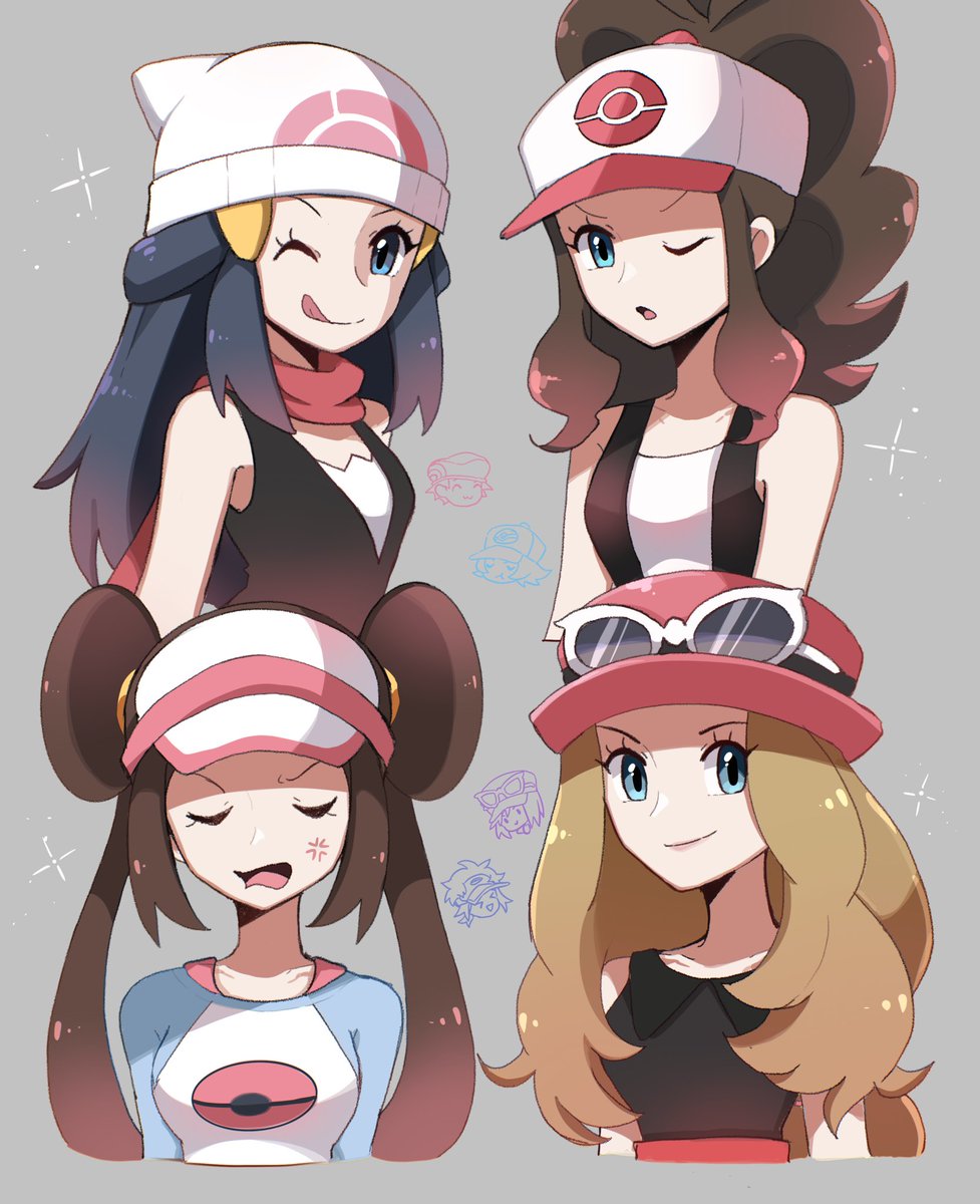 dawn (pokemon) ,hilda (pokemon) ,rosa (pokemon) ,serena (pokemon ...
