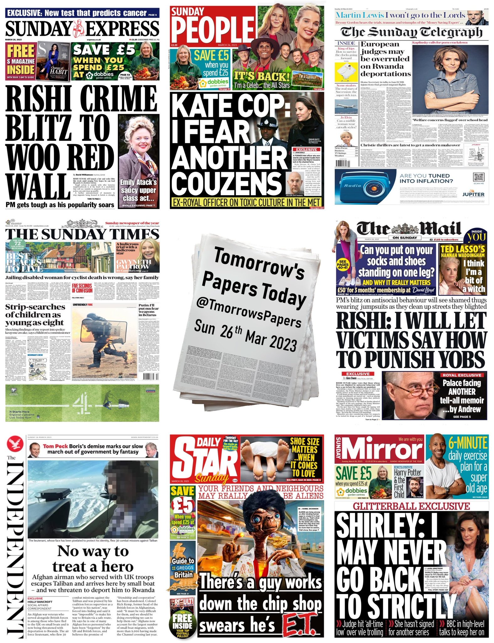 Tomorrows Papers Today On Twitter Summary Of Sundays Front Pages 26