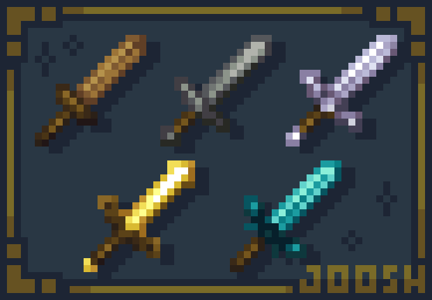 Minecraft Pixel Art Diamond Sword