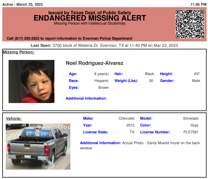 Texas Alerts on Twitter: "ACTIVE ENDANGERED MISSING ALERT for Noel Rodriguez-Alvarez from ...