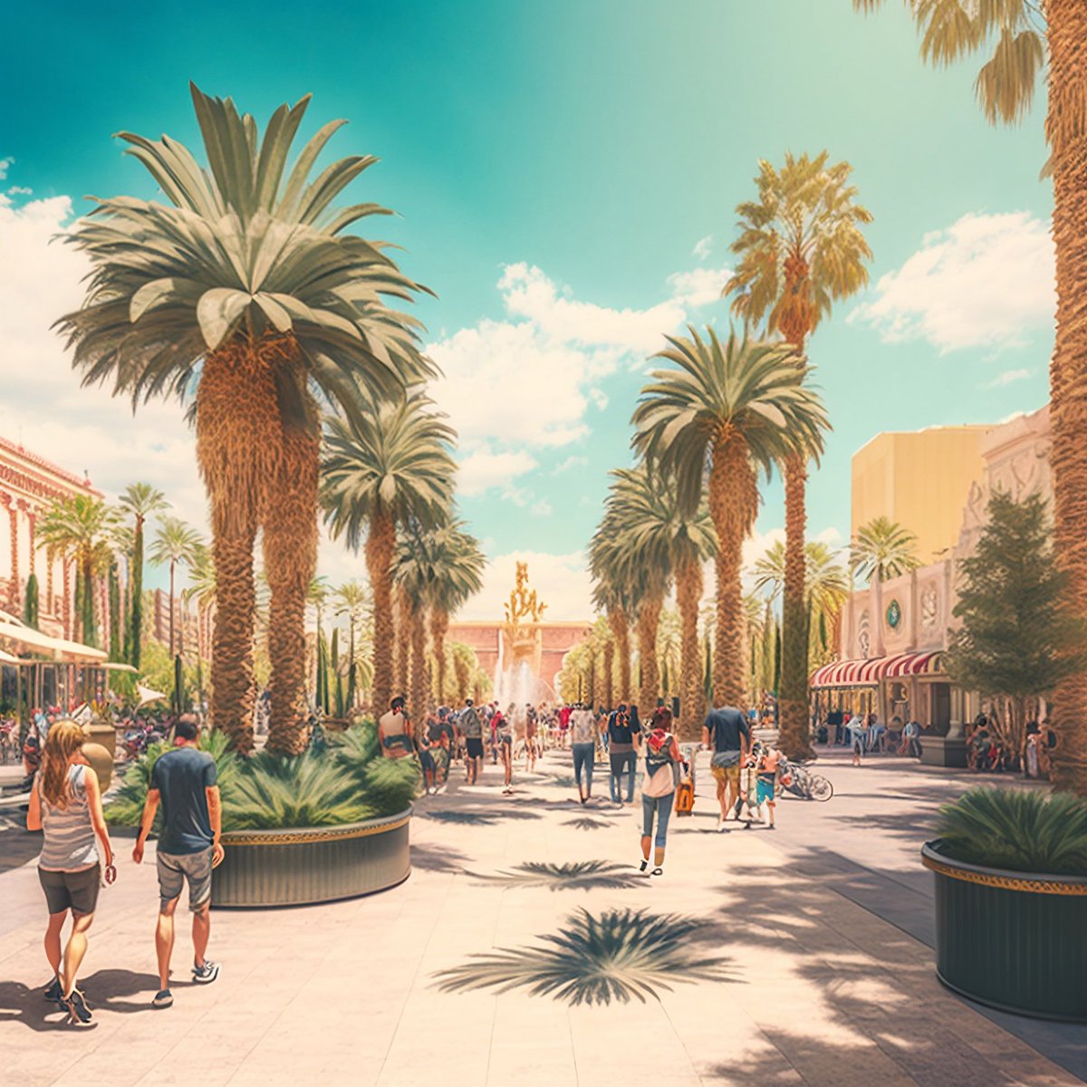 AI-generated street transformations on Twitter: "The Strip (Las Vegas, Nevada)"