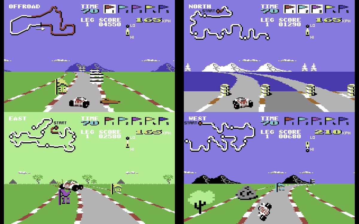 Retro Game Geeks on Twitter: "BUGGY BOY: In 1987 Commodore 64 gamers raced around courses ...