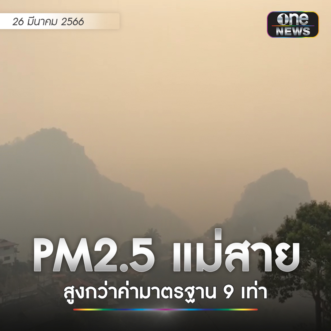 อธิบดีกรมอนามัย เผยว่า สถานการณ์ฝุ่น PM2.5 วันนี้ เมื่อเวลา 11.00 น. พบค่าฝุ่น PM 2.5 สูงถึง 480 ...