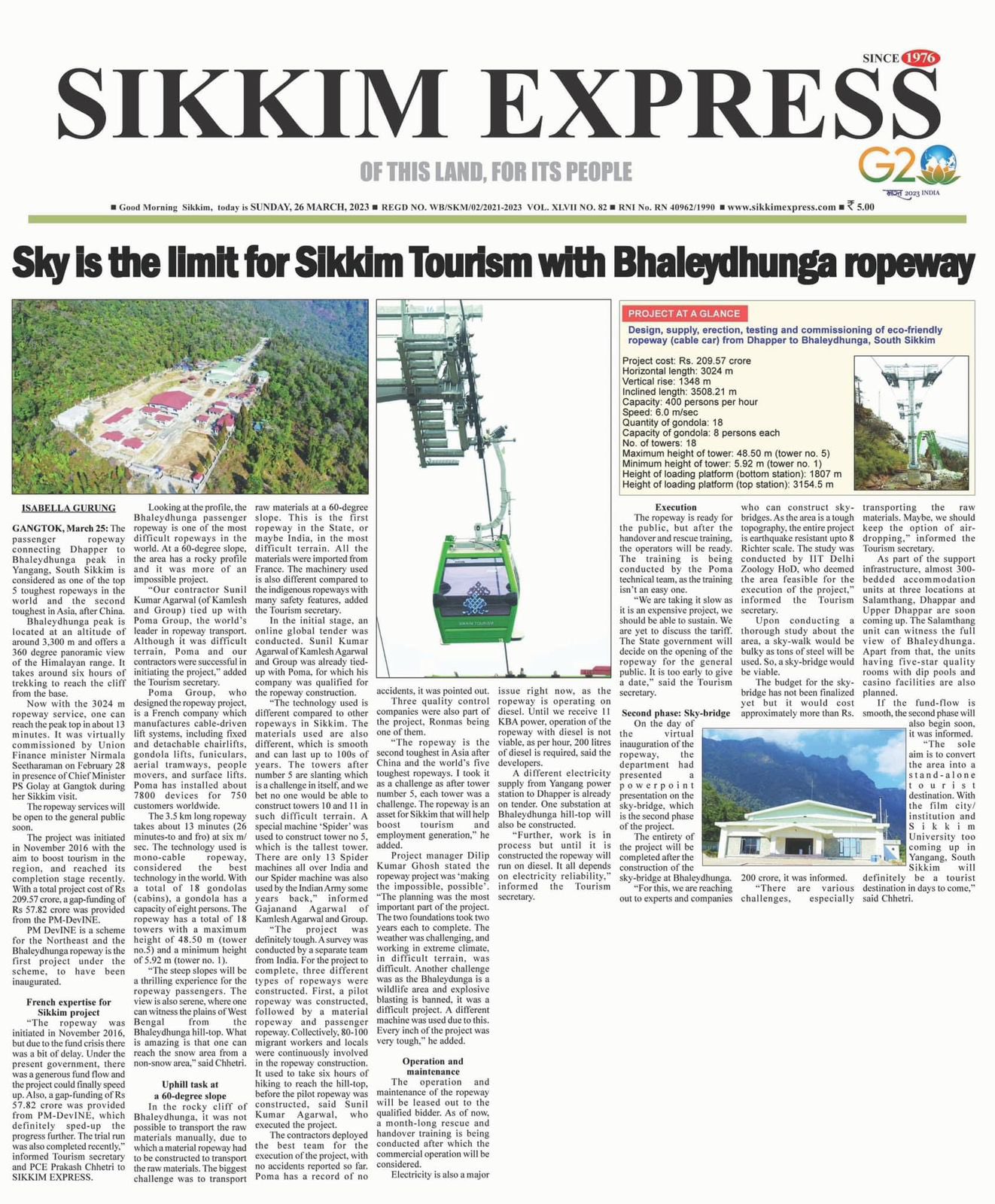 SIKKIM EXPRESS on Twitter: "#sikkimexpress The passenger ropeway connecting Dhapper to ...