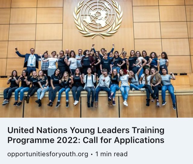 OPPORTUNITIES FOR YOUTH on Twitter: "United Nations Institute for Training and Research (UNITAR ...