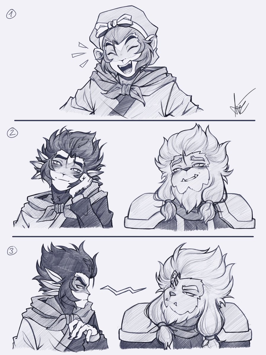 I like the idea where Macaque and Azure both have a crush on Wukong and ...