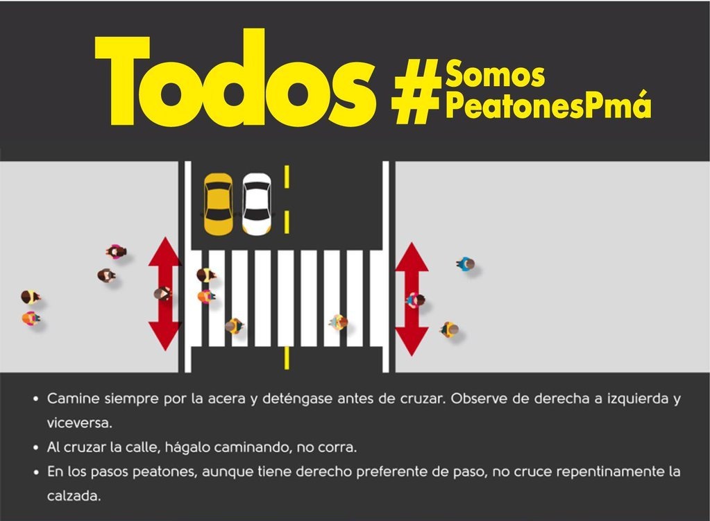 Autoridad Del Tránsito On Twitter Los Peatones Deben Caminar Por