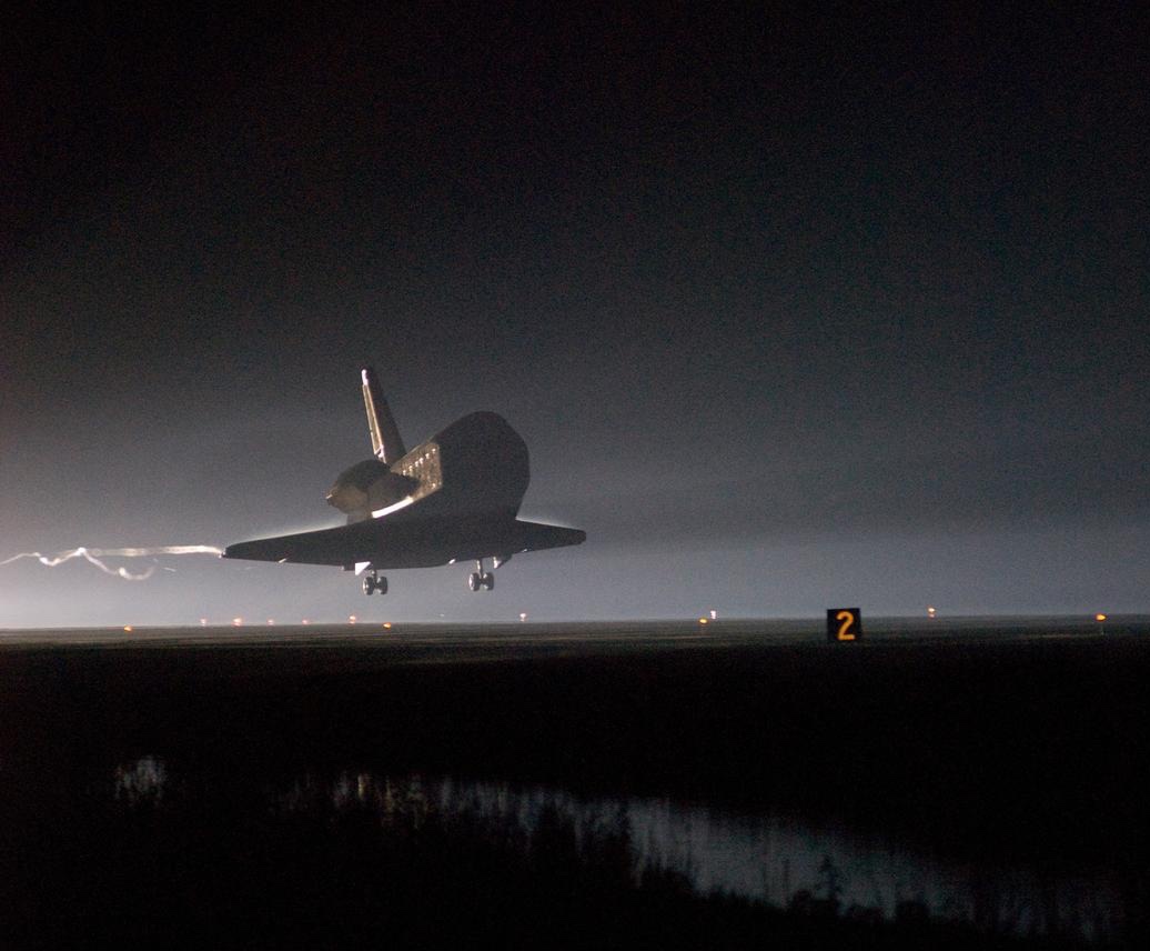 Space Shuttle Night Landing