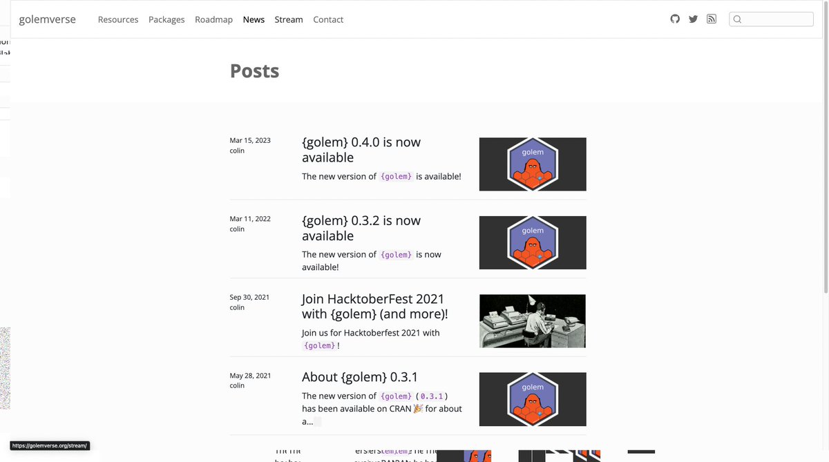 Colin 🤘🌱🏃‍♀️ on Twitter: "Took some time this weekend to refresh the golemverse website and to ...