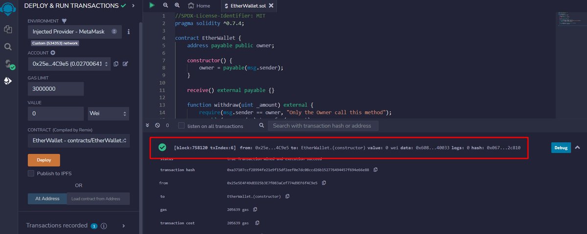 De.Fi on Twitter: "• Then go to "Solidity Compiler", choose version 0.7.4, and Compile the file ...