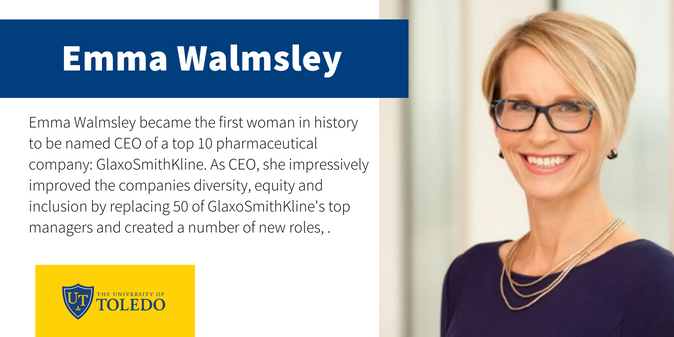 UToledoPharmacy on Twitter: "Emma Walmsley became the first woman in history to be named CEO of ...