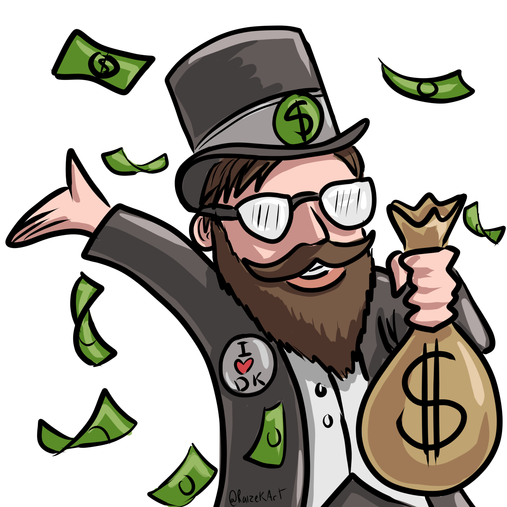 Monopoly Man With Money Bags Transparent