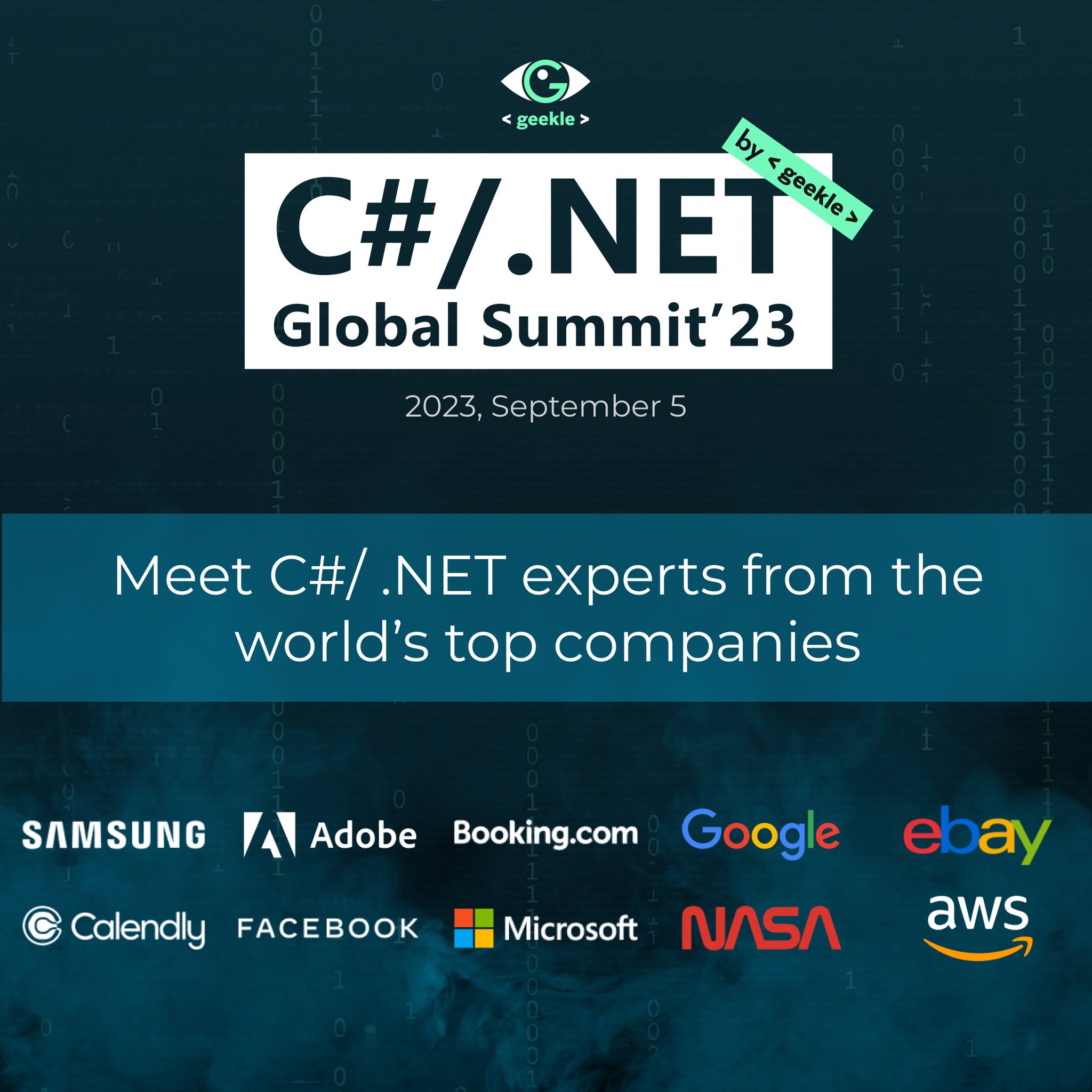 Geekle.us 🌎 on Twitter: "💥C#/.NET Global Summit'23💥 September 5, 2023 Online What to expect? 🔹2 ...