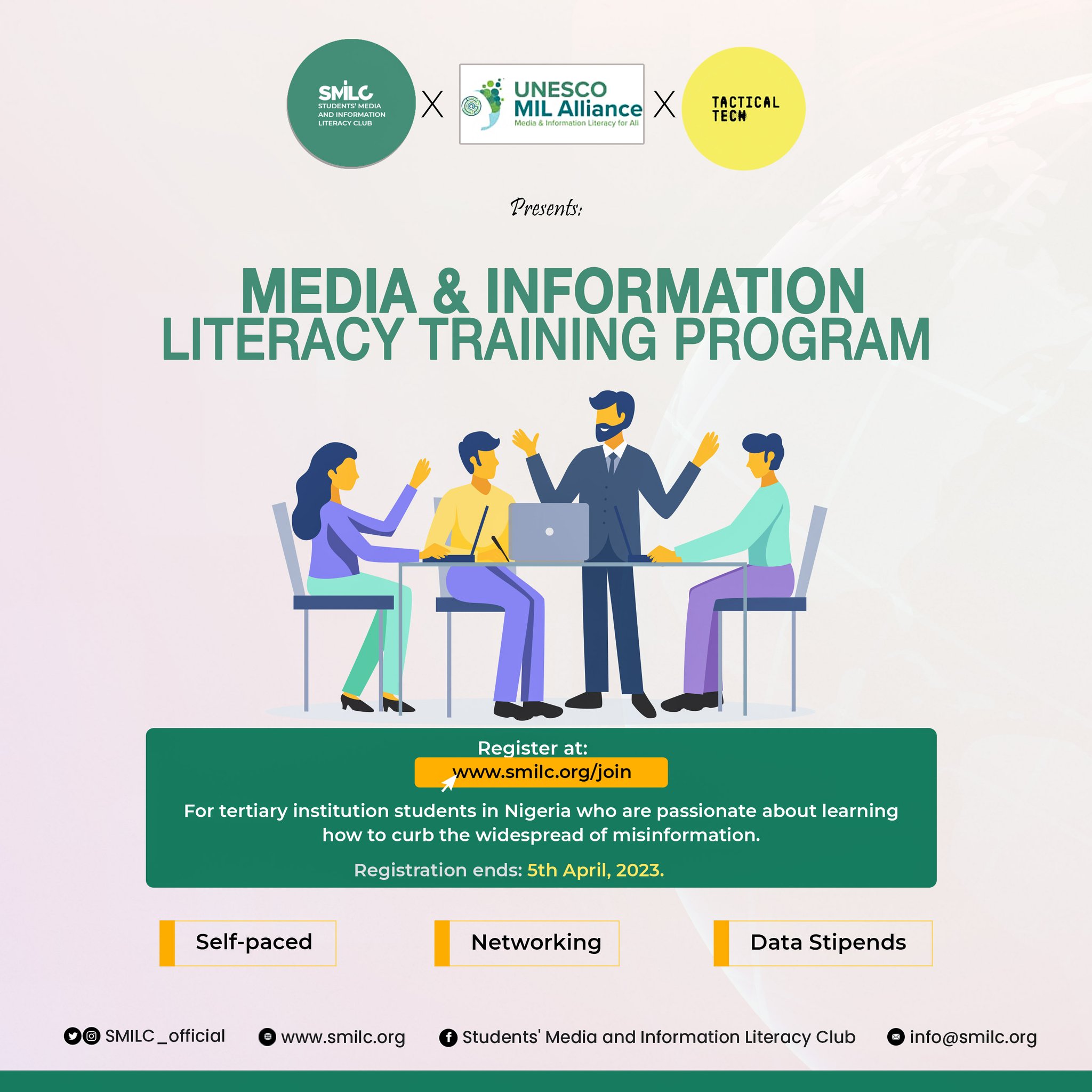 Students' Media and Information Literacy Club on Twitter: "🎯Register for our flagship training ...