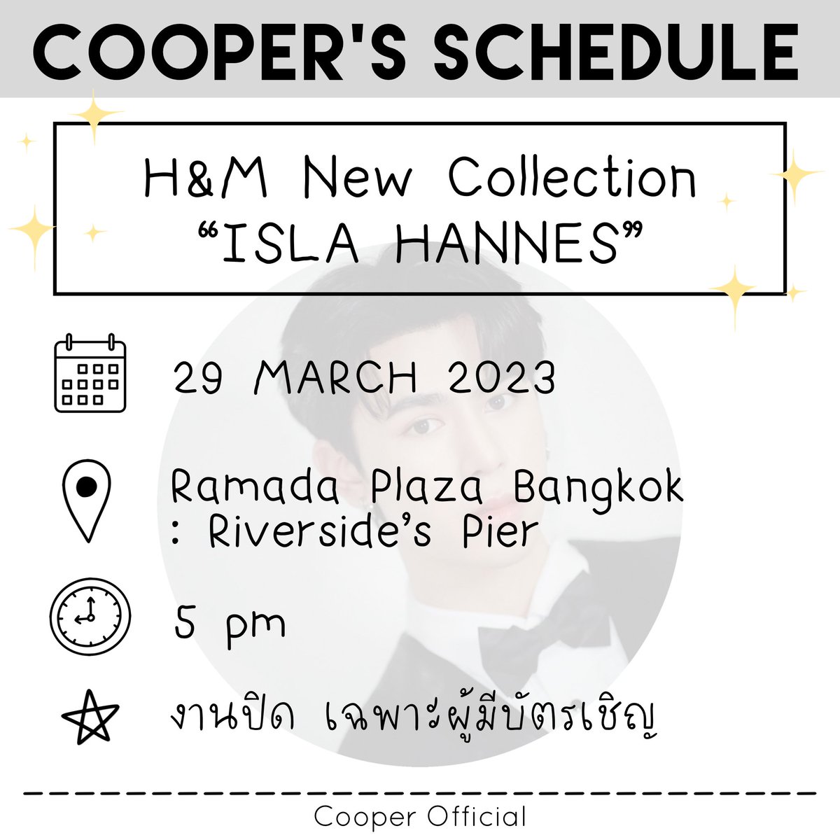 Cooper Official on Twitter: "Cooper’s Schedule | @cooper_patpasit 🗓️ 29 มีนาคม 2566 📍 Ramada ...