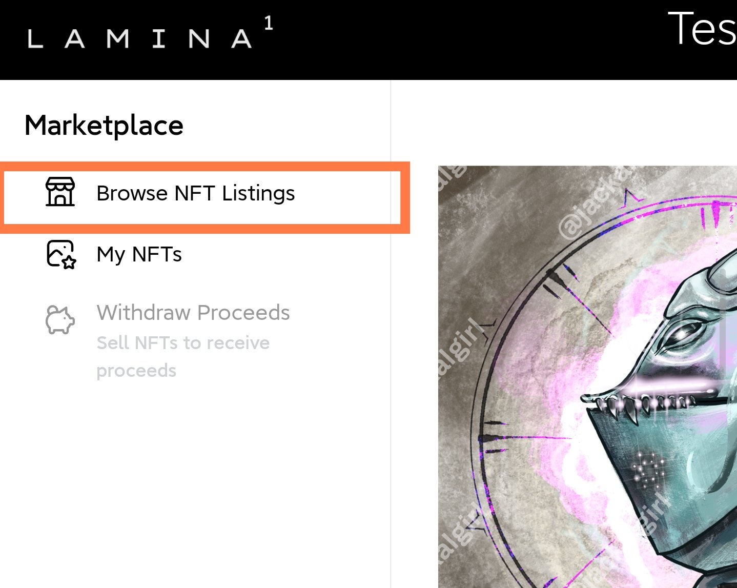 〽️ᄃﾑt 📜 on Twitter: " Browser NFT Listing Select Random NFT from the list. O selected the second ...
