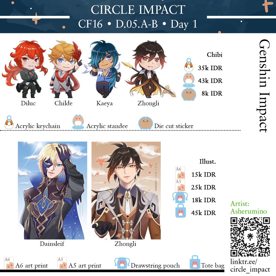 CIRCLE IMPACT｜CF16｜D.05.A-B on Twitter: "Scroll ⬆️ 4/ Fanmerch by @asherumino @Irohen_Rii ...