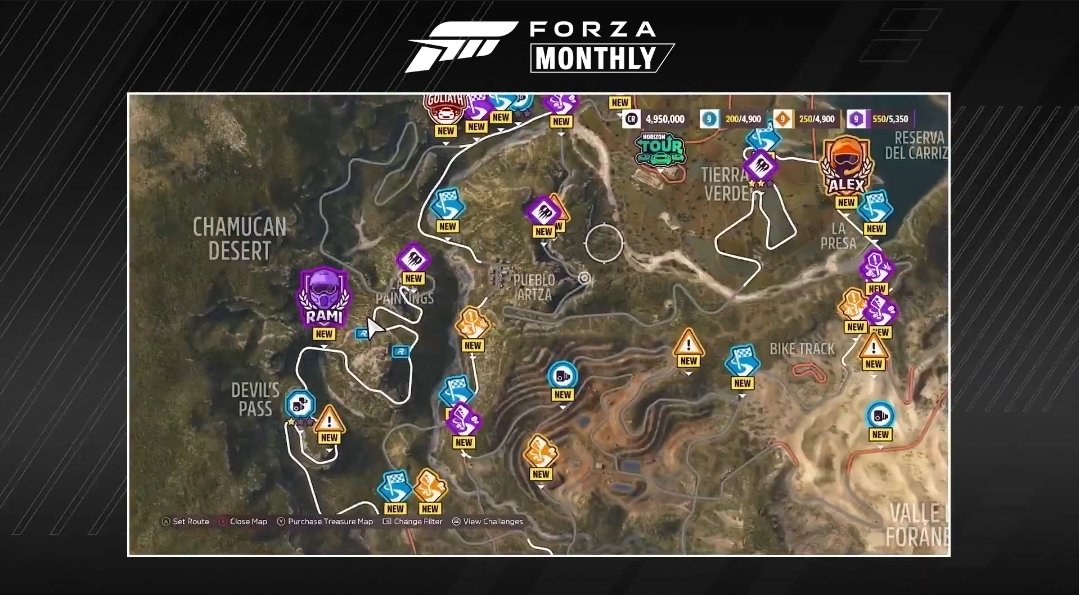 Forza Horizon Treasure Map
