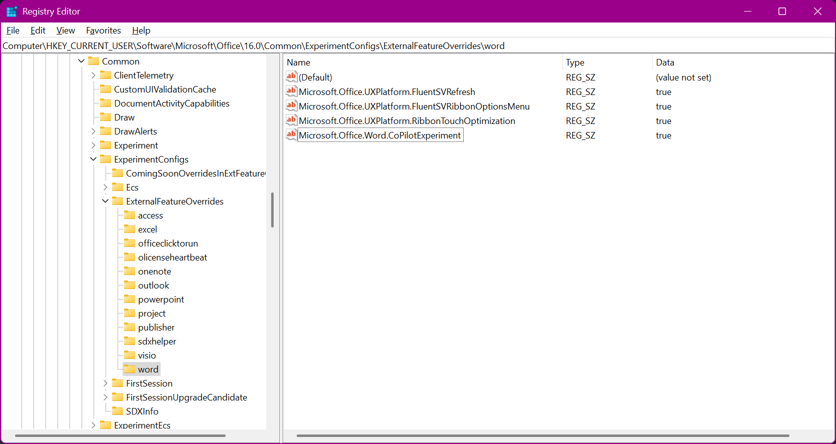Xeno 🐈‍⬛ on Twitter: "@AlbertJelica @techosarusrex This is how my HKLM\SOFTWARE\Microsoft\Office ...