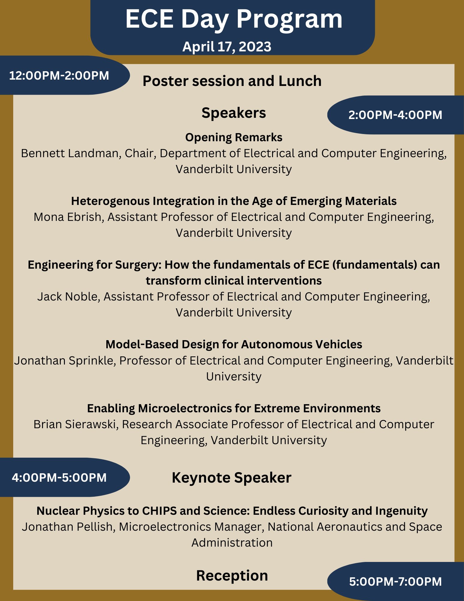 Vanderbilt Electrical and Computer Engineering ECE on Twitter: "#ECE Day is coming soon! Check ...