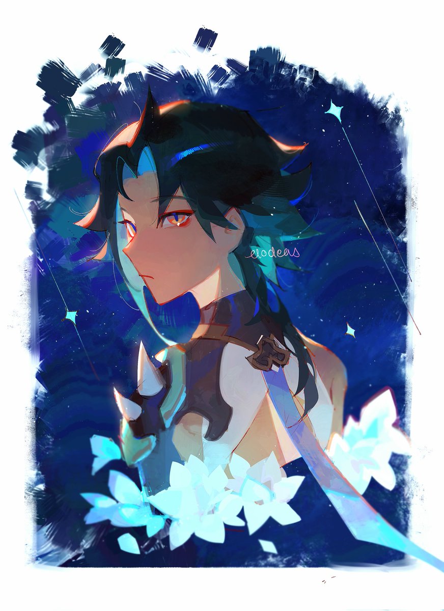 魈ショウ原神 「xiao Comm 」el Inprnt Openのイラスト
