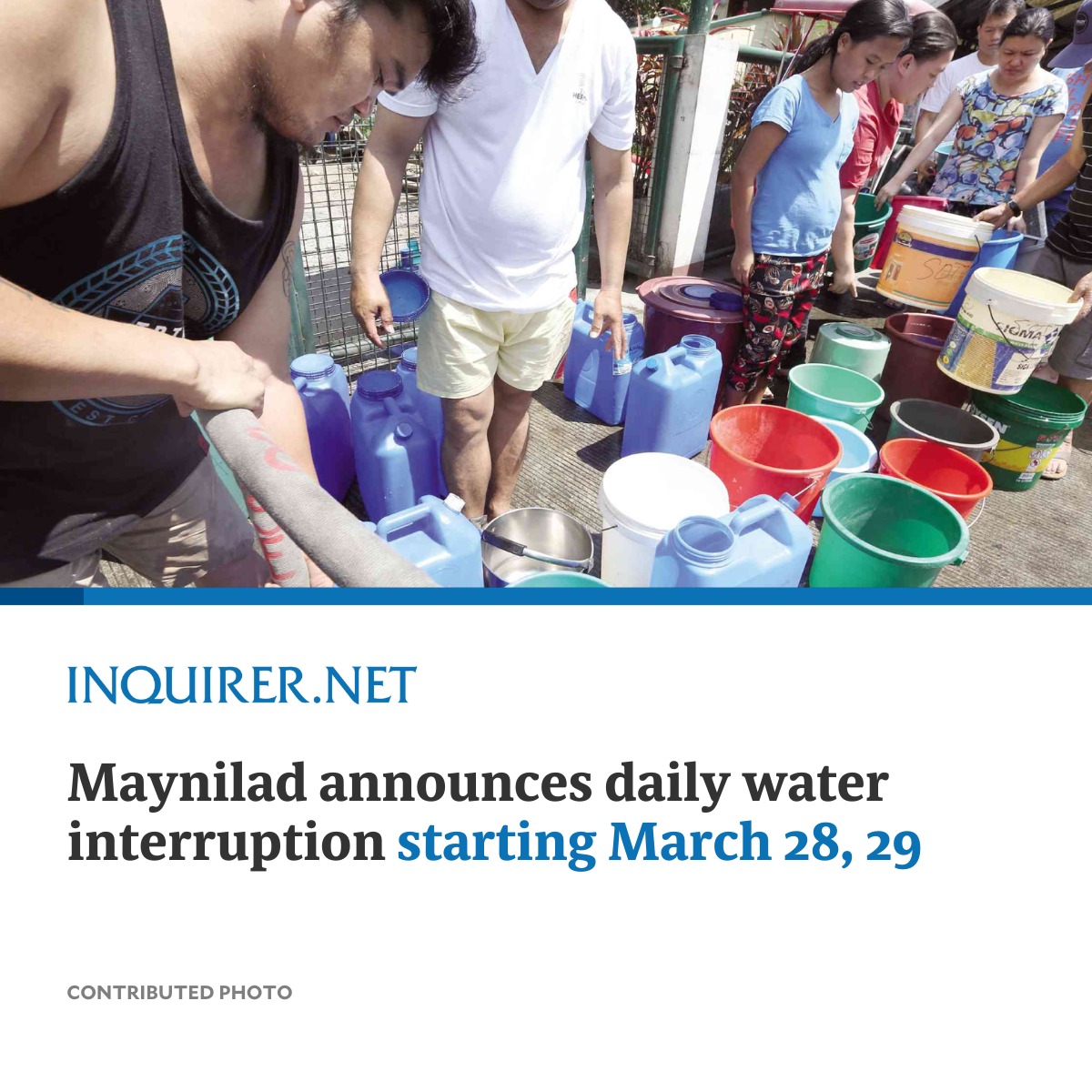 Inquirer On Twitter Maynilad Announced Daily Water Service