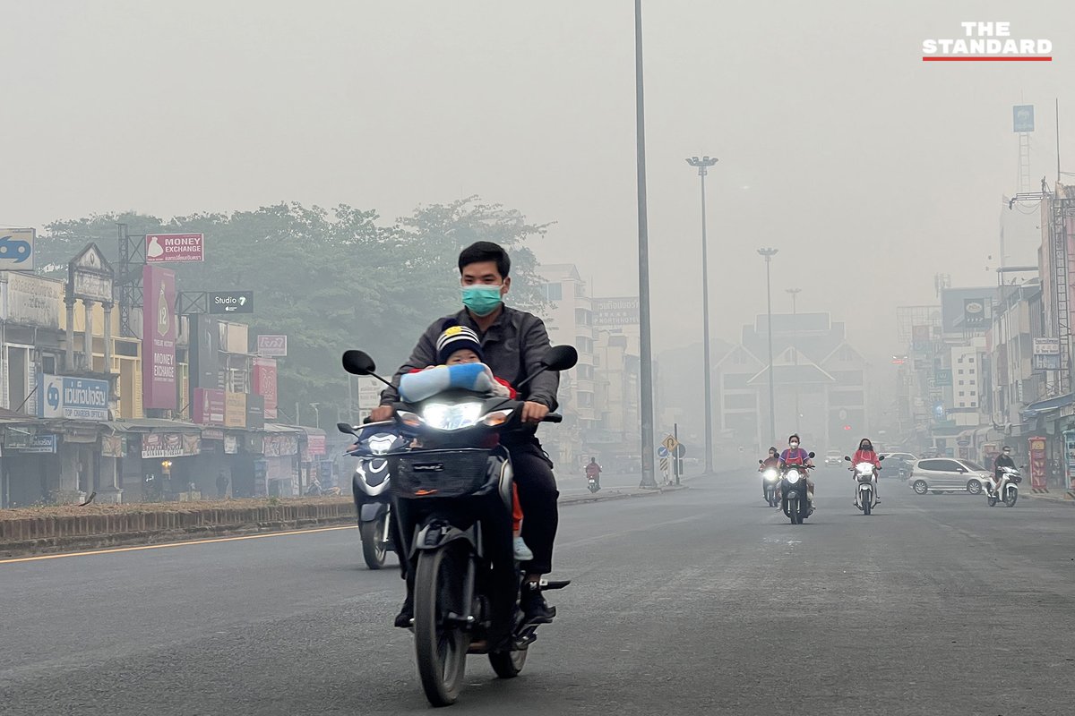 THE STANDARD on Twitter: "(1) ฝุ่น PM2.5 จังหวัดเชียงราย ยังมีผลกระทบต่อสุขภาพ อันตรายกับประชาชน ...