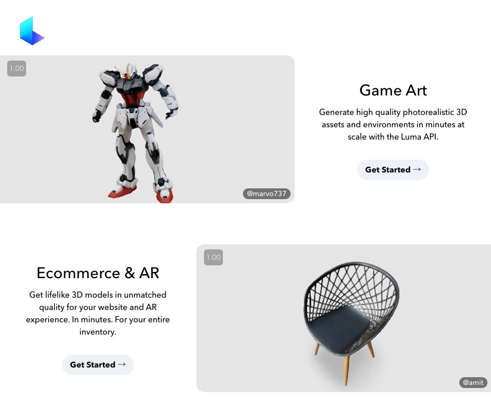 うみゆき@AI研究 on Twitter: "RT @akinoriosamura: Luma AIがVideo-to-3D APIをリリース 1 ドルでシーン (またはオブジェクト)生成 ...