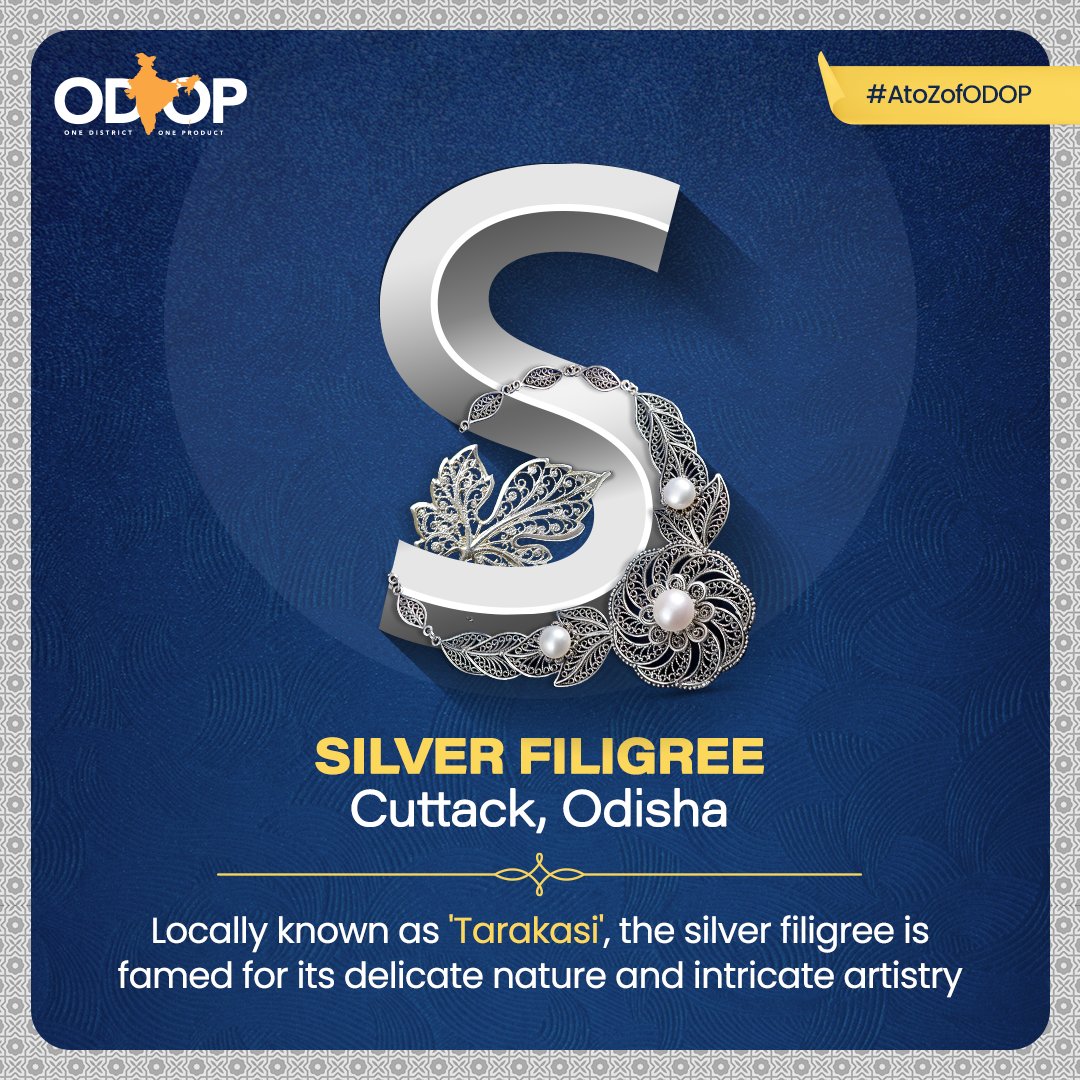Invest India on Twitter: "RT @ODOP_IND: #AtoZofODOP Silver filigree work from the Cuttack ...