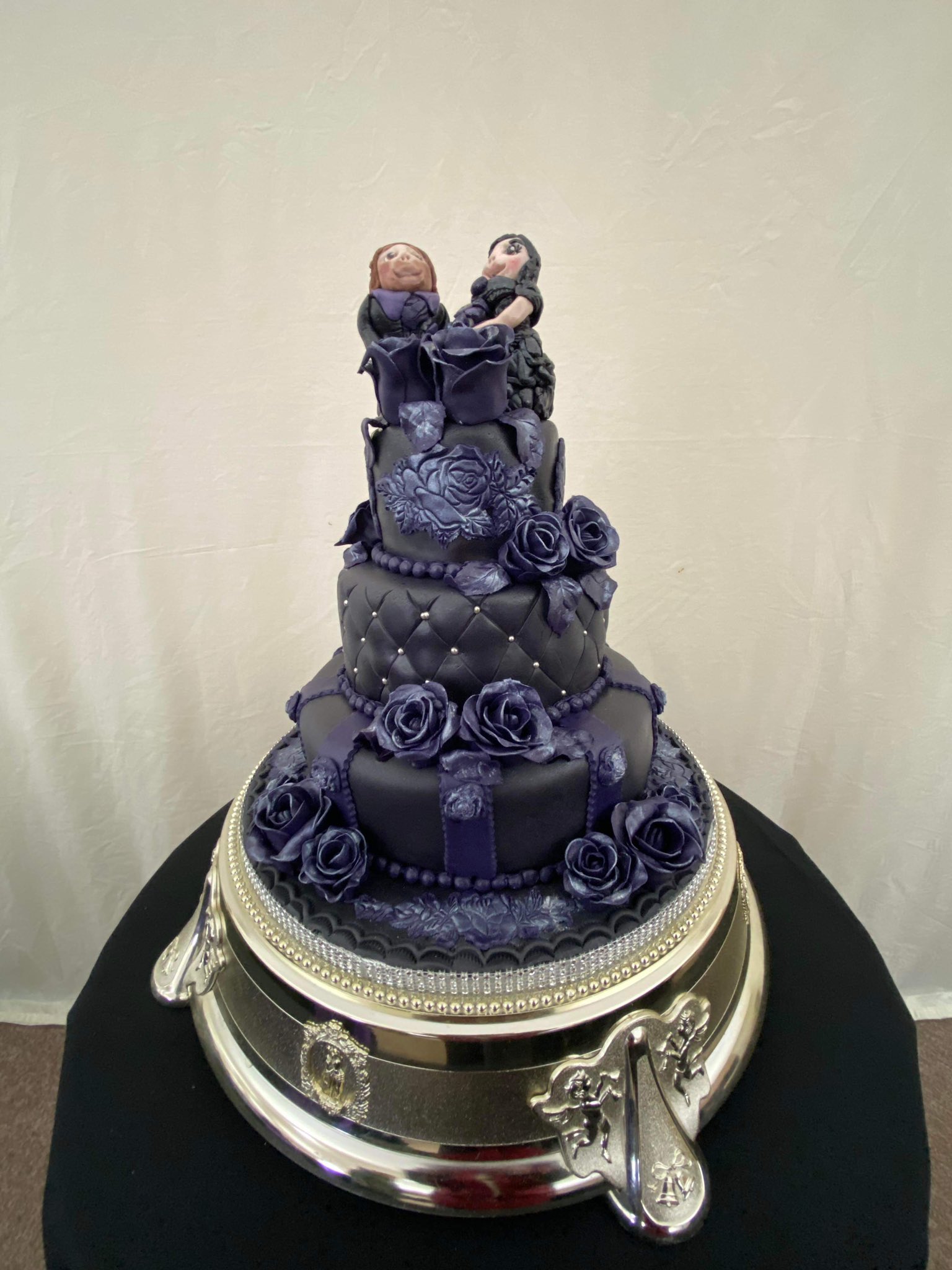 Purple Gothic Wedding Cakes