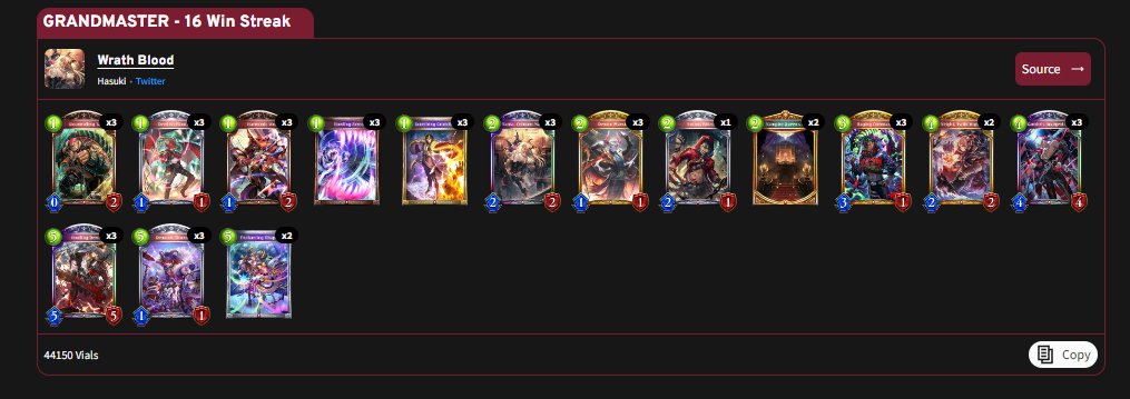 Shadowverse Master on Twitter: "Looking for win streaks? 23 w/s Enhance Portal, 16 w/s Wrath, 25 ...