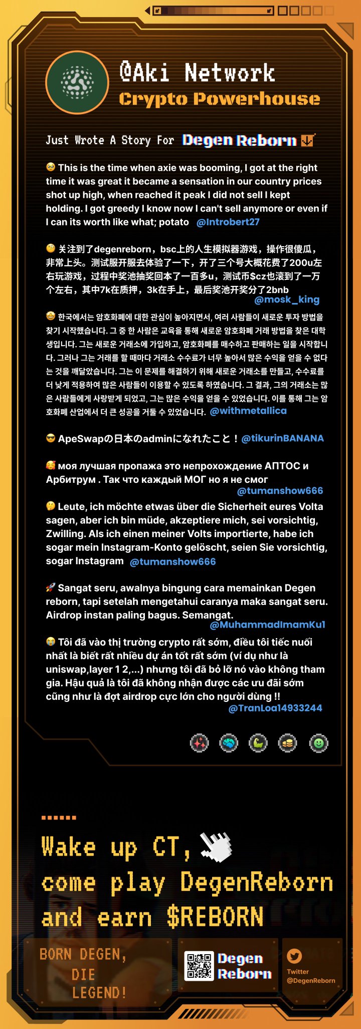 Aki Network on Twitter: "With the collaboration of @DegenReborn and the unwavering support of ...