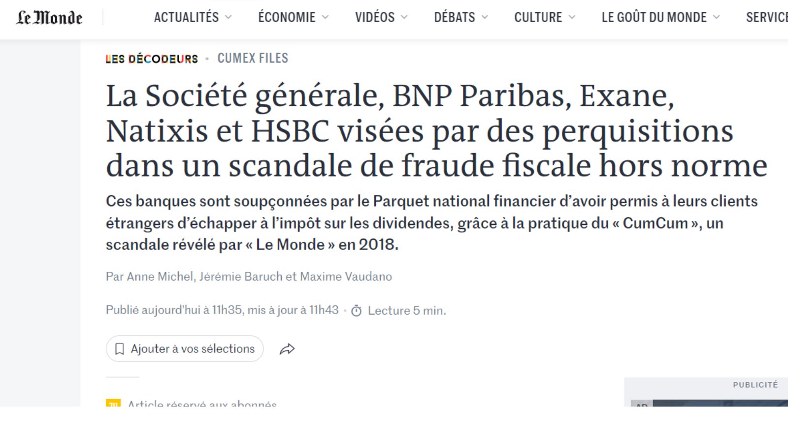 MoneyRadar on Twitter: "🚨 ALERTE - 5 banques perquisitionnées 160 enquêteurs du Service d ...