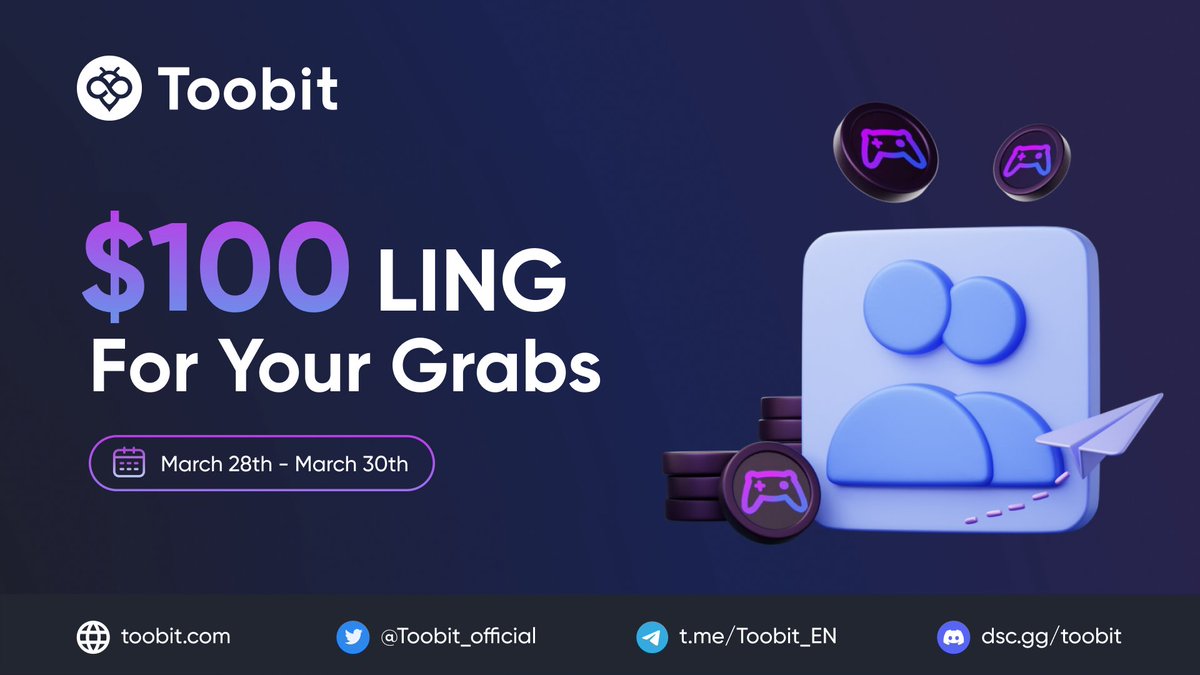 Toobit on Twitter: "🚨 Toobit #Giveaway Alert: $100 $LING up for grabs! 🔸 Complete #TaskOn tasks ...