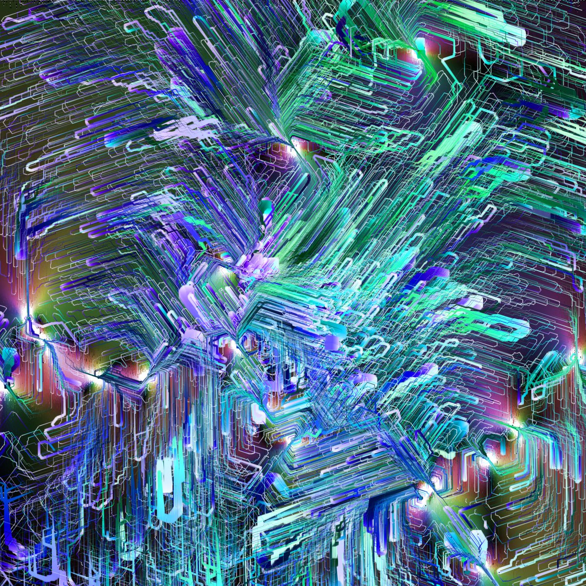 Charles Machin - Generative Art on Twitter: "The Substrate. Digital crystals forming in a ...