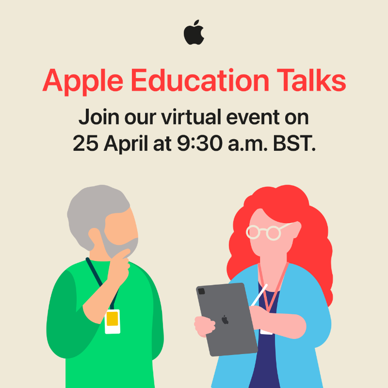 🗓 Apple Education invites you to a virtual event on 25 April. We’ll be ...