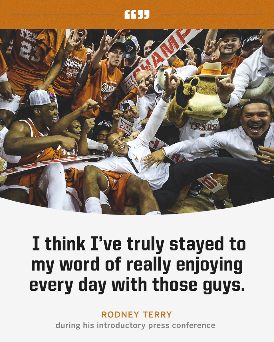 Rodney Terry is proud of the special bond he's built with @TexasMBB 🤘 ...