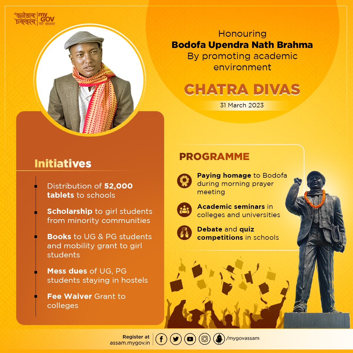 MyGov Assam on Twitter: "The Govt of Assam's decision to observe Chatra Divas in memory of ...