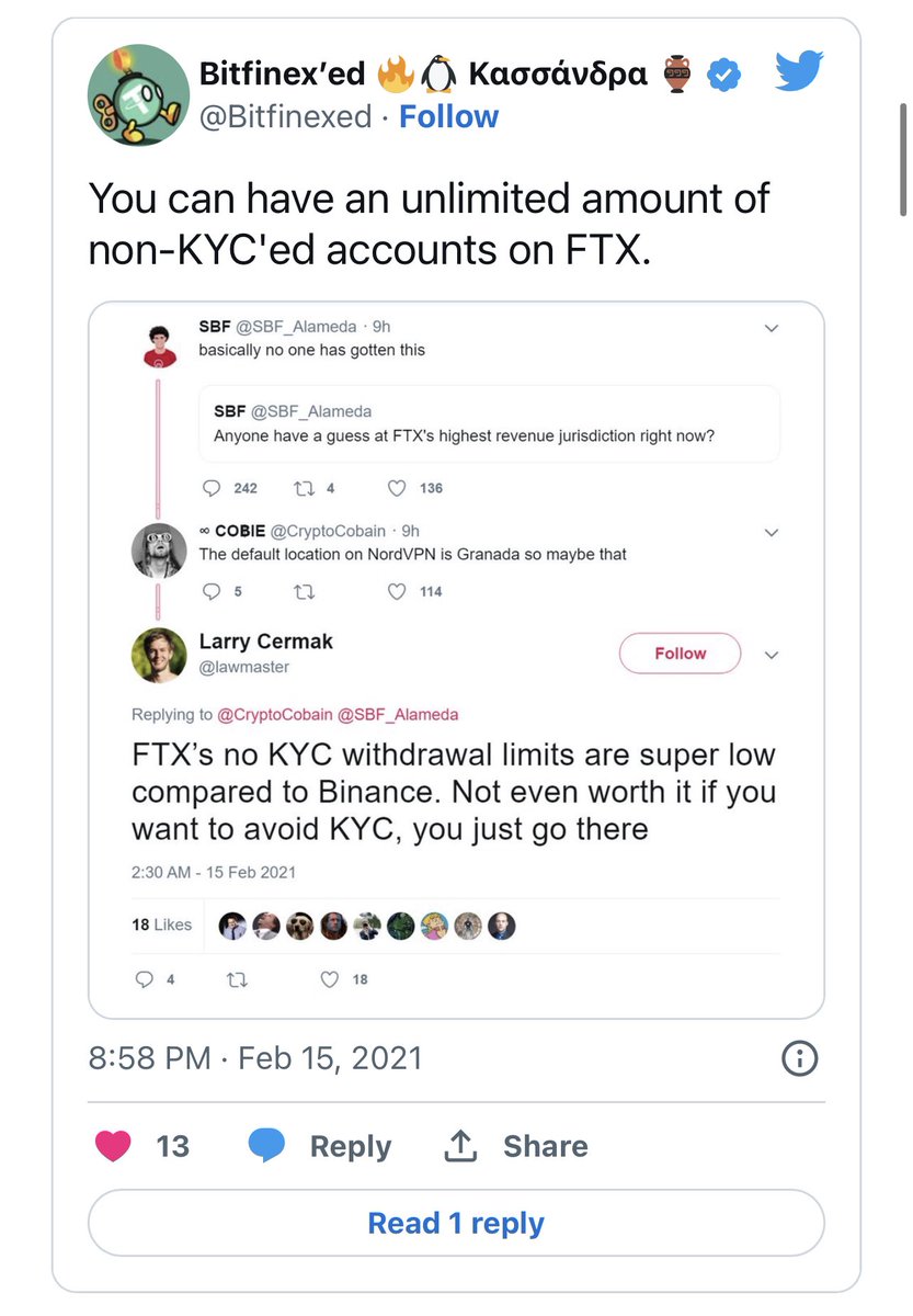 Bitfinex’ed 🔥🐧 Κασσάνδρα 🏺 on Twitter: "Hi @thesamreynolds, being as you’re a so-called Coindesk ...