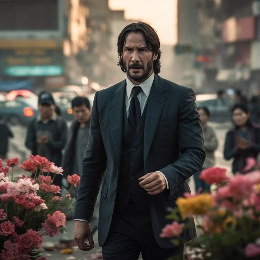 Bear Liu on Twitter: "尝试不同的风格。写实的John Wick，和两种不同的手绘风。"