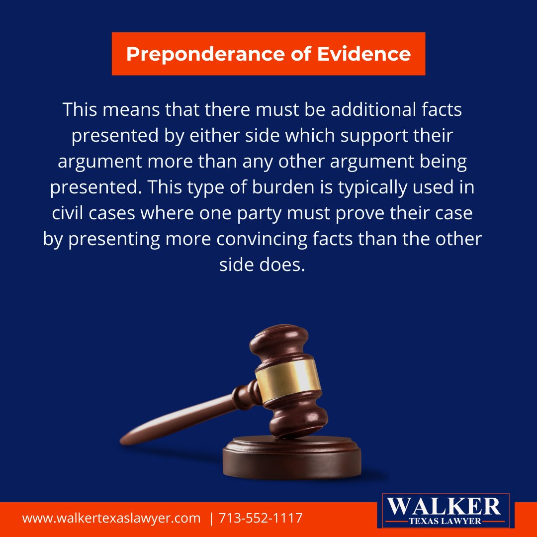 Burden Of Proof Preponderance Of Evidence