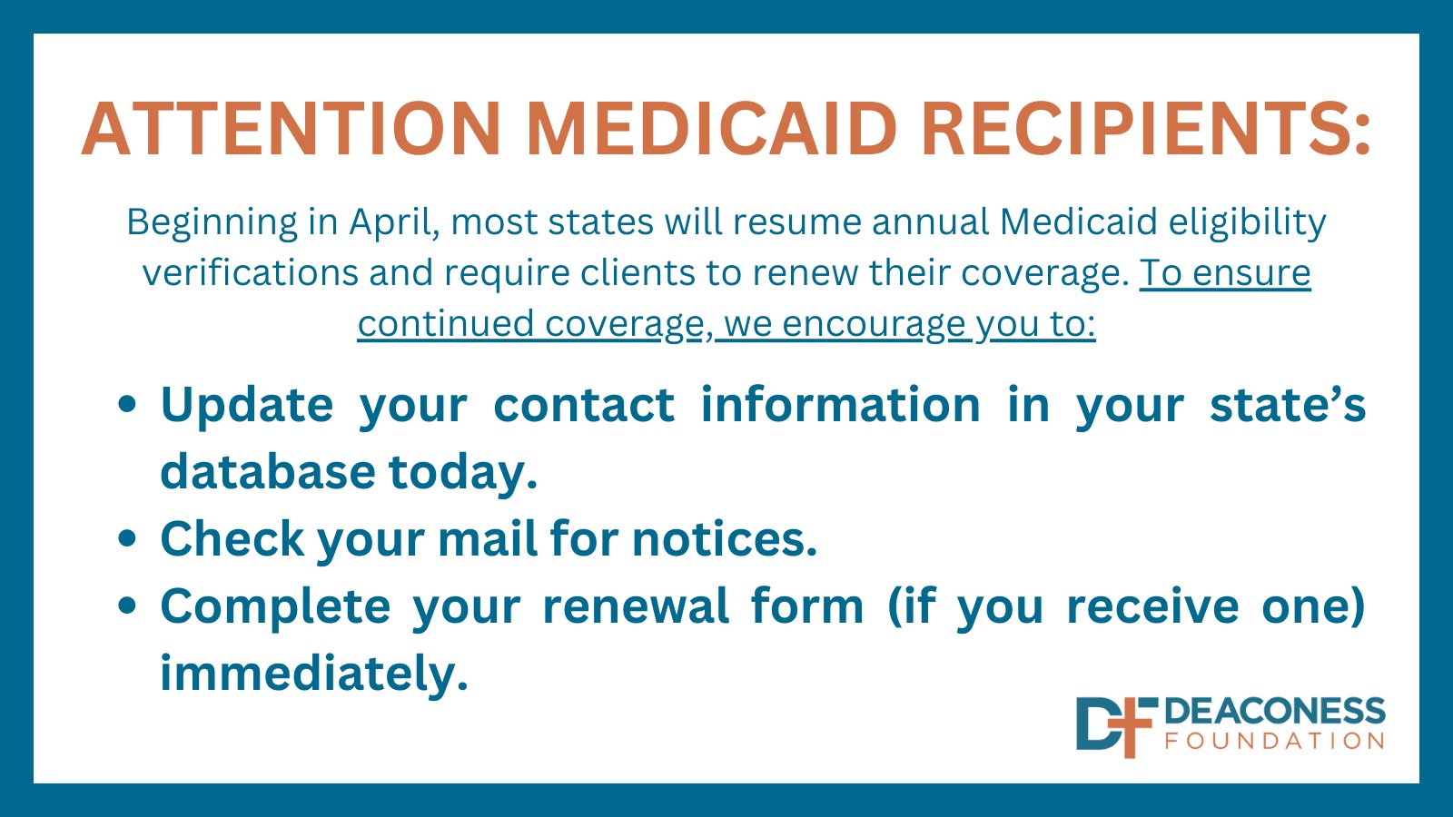 Deaconess Foundation on Twitter: "Attention Missouri and Illinois Medicaid Recipients: Beginning ...