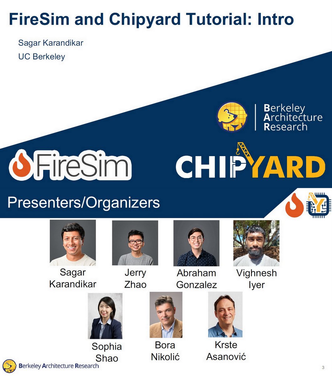OGAWA, Tadashi on Twitter: "=> Tutorial on FireSim and Chipyard at ASPLOS, Mar 25, 2023 https ...