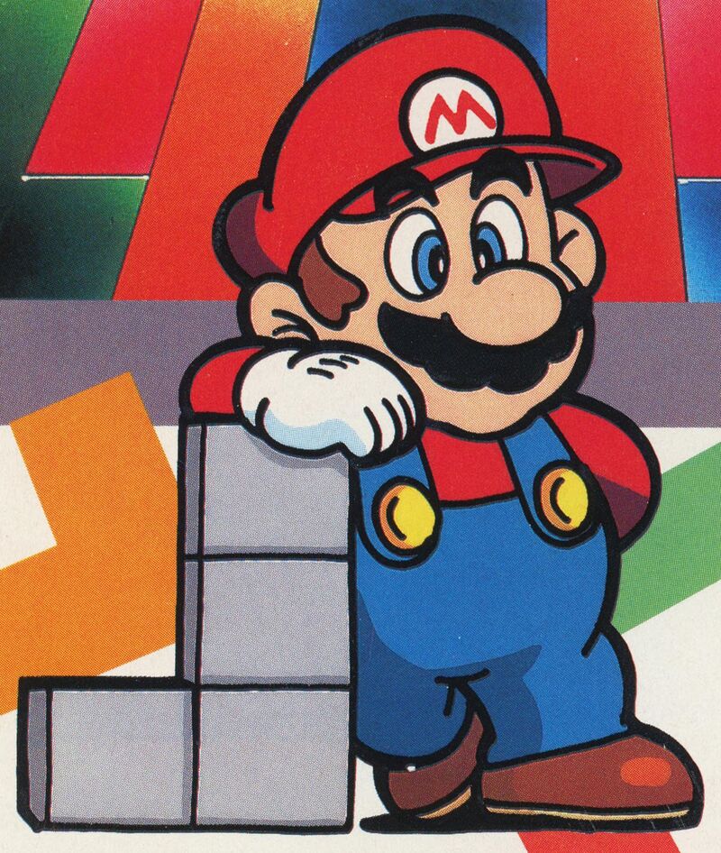 Super Mario Facts On Twitter Mario Leaning On A Tetromino
