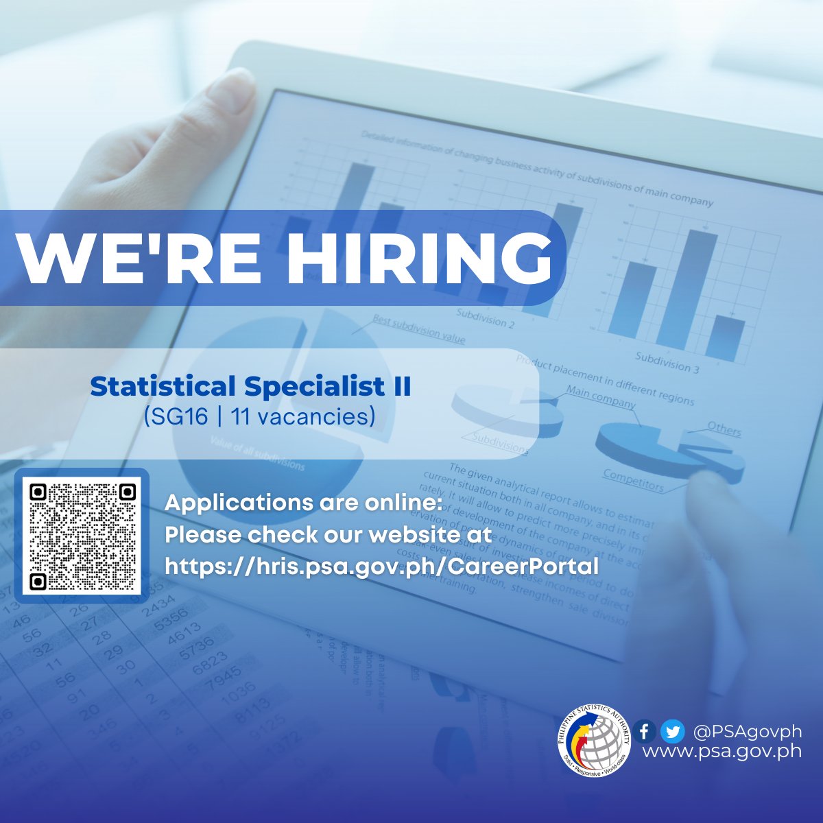 Philippine Statistics Authority on Twitter: "𝗖𝗮𝗹𝗹 𝗳𝗼𝗿 𝗔𝗽𝗽𝗹𝗶𝗰𝗮𝗻𝘁𝘀 𝗳𝗼𝗿 ...