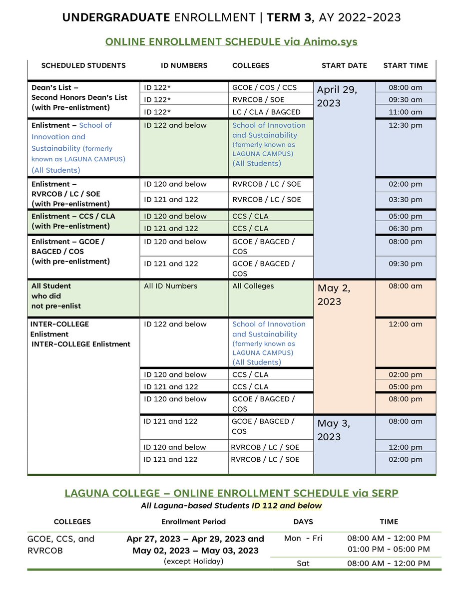 The LaSallian on Twitter: "JUST IN: Online enrollment for Term 3 of AY ...